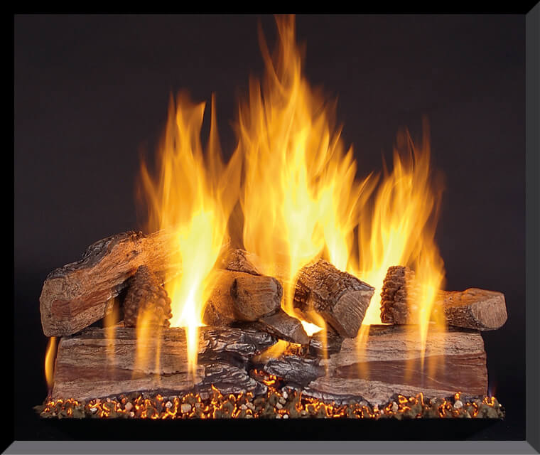 Rasmussen 24 Inch Evening Prestige Ceramic Log Set - Single Face EPR24 ...